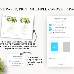 Citrus Lemon Afternoon Tea Menu Template | Garden Tea Party | Editable ...