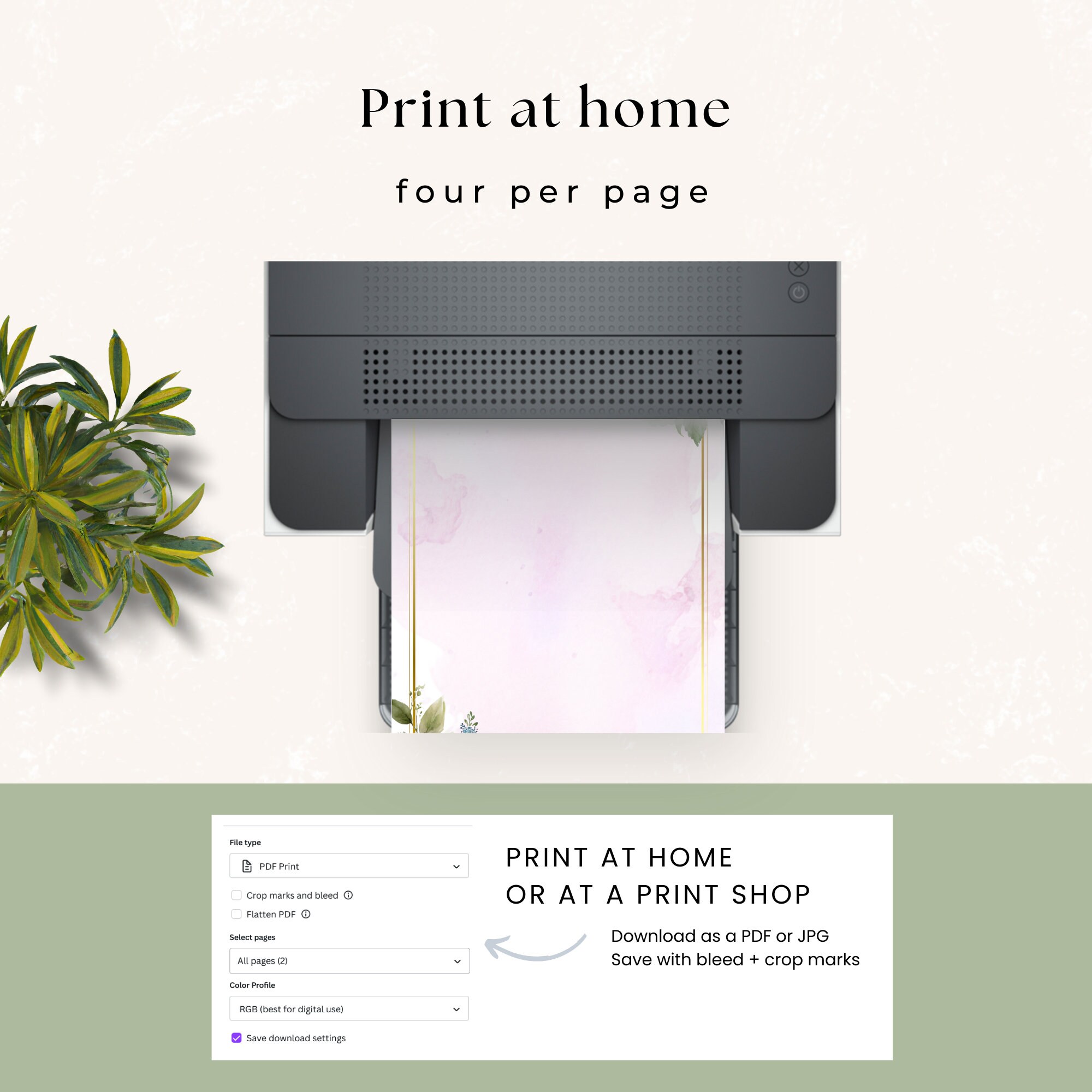 Printable Blank Cards New Years Resolution Cards PDF - Etsy