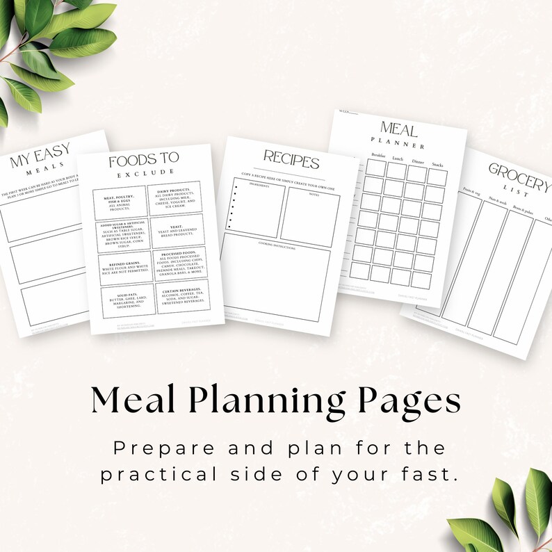 Minimal 2024 Daniel Fast Planner and Journal Goodnotes 21 Day New Year ...