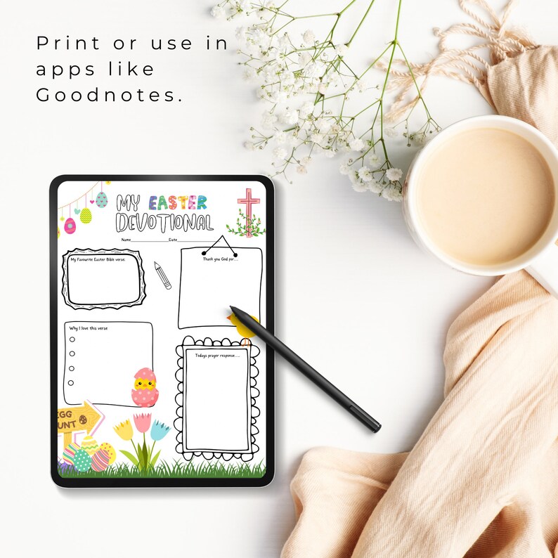 Easter Devotional Activity Worksheet for Kids | Devotional Planner ...