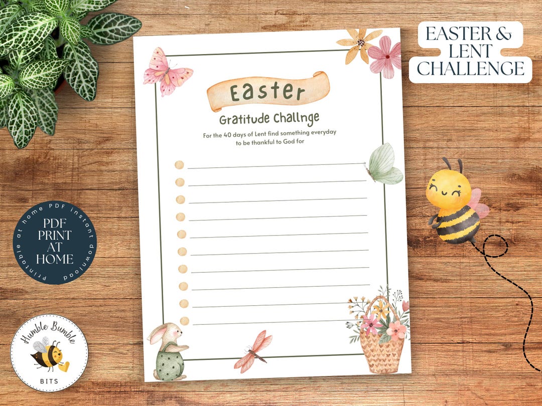 Easter Activities for Kids | Gratitude Activity Worksheet | Lent ...