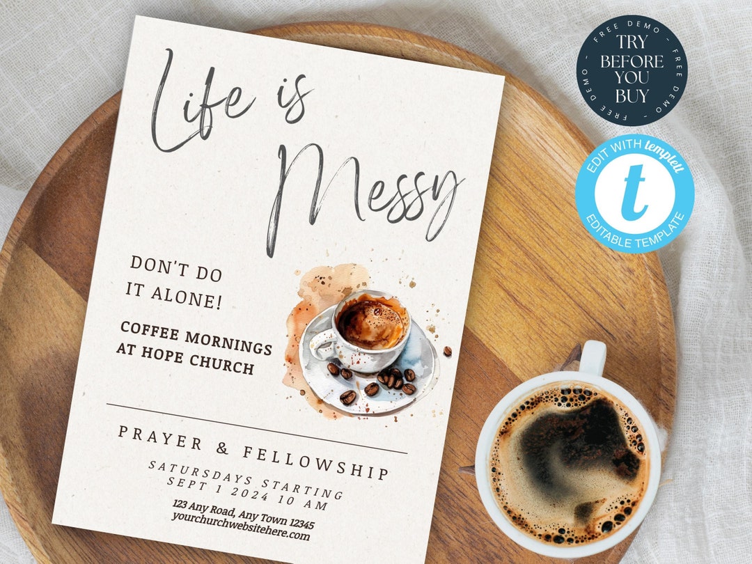 Fellowship Group Invite | Coffee Morning Flyer | Church Prayer Group ...