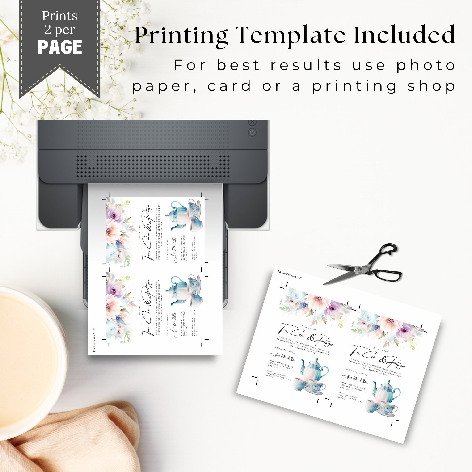 Church Fellowship Invitation Template | Editable Prayer Group Invite ...