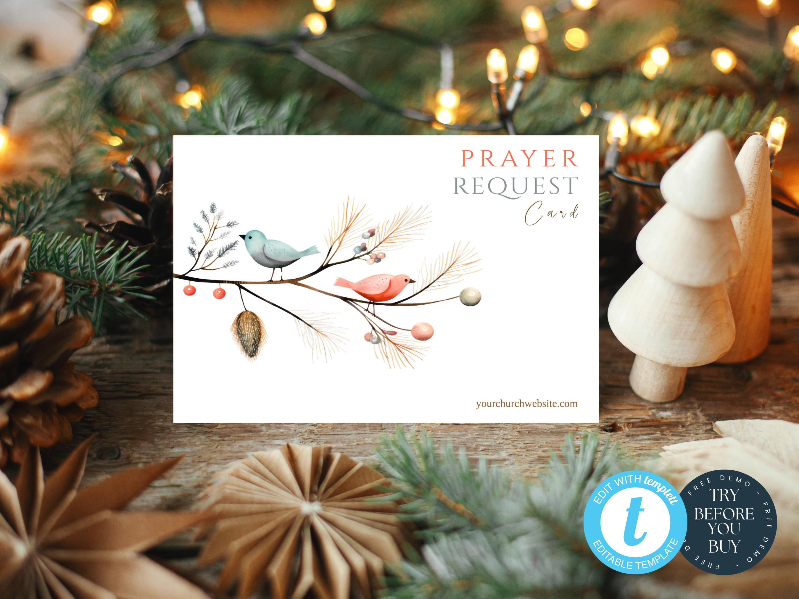 Christmas Prayer Request Cards | Christmas Bible Verses | Holiday ...