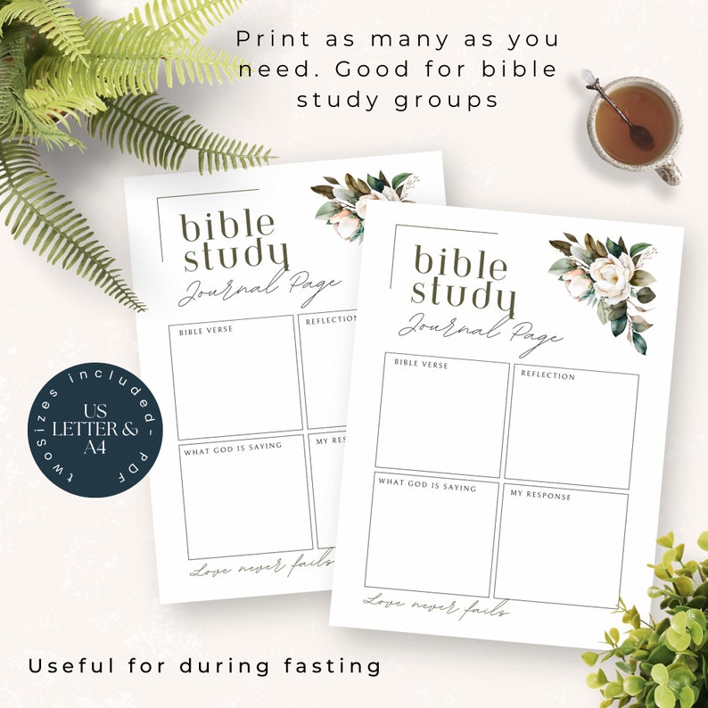 Bible Study Journal Page | Bible Study Planner | Bible Study Note Page ...