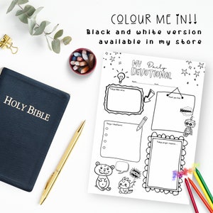 Faith Journal Worksheet for Kids | Devotional Activity | Faith Planner ...
