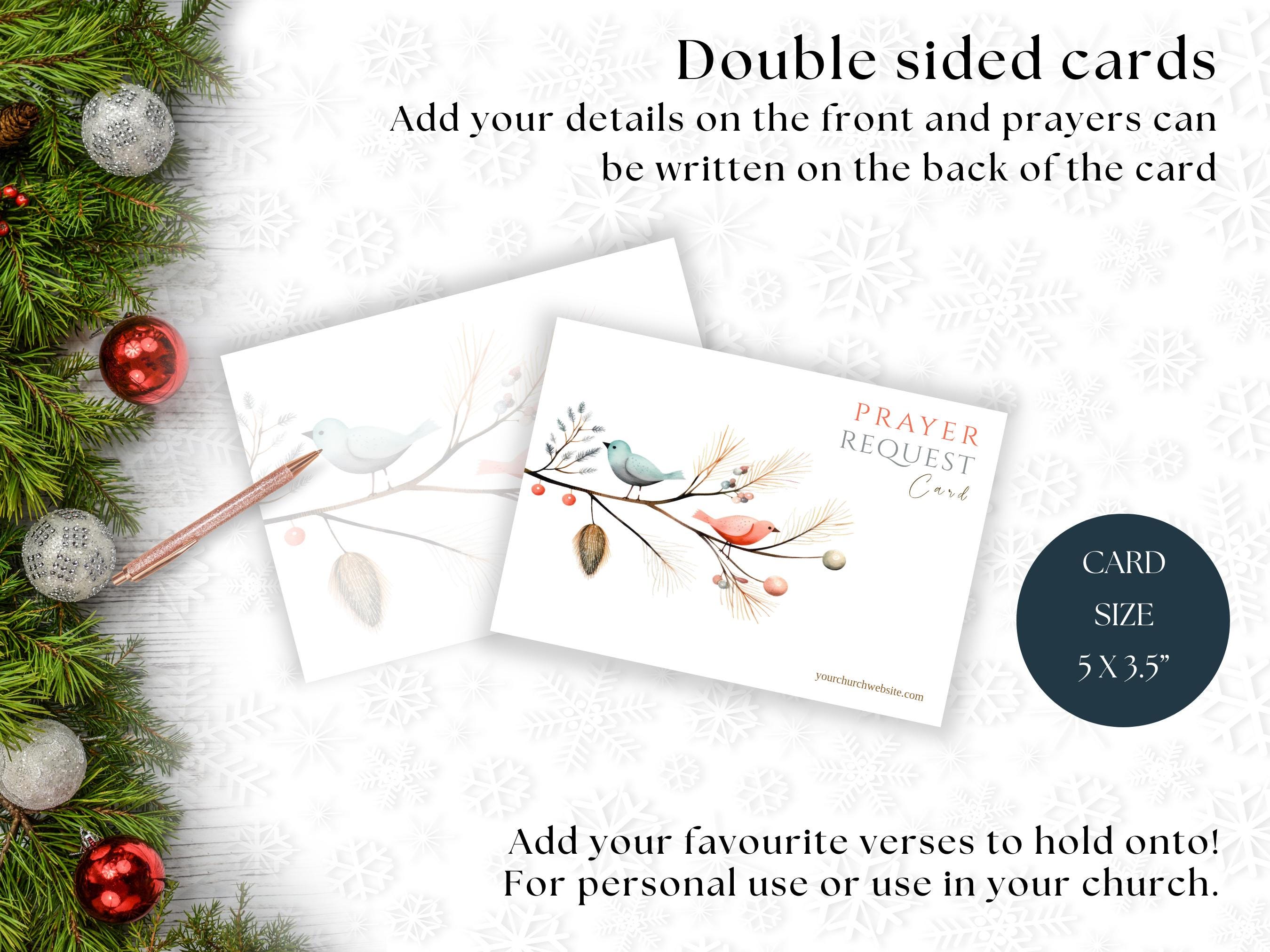 Christmas Prayer Request Cards | Christmas Bible Verses | Holiday ...