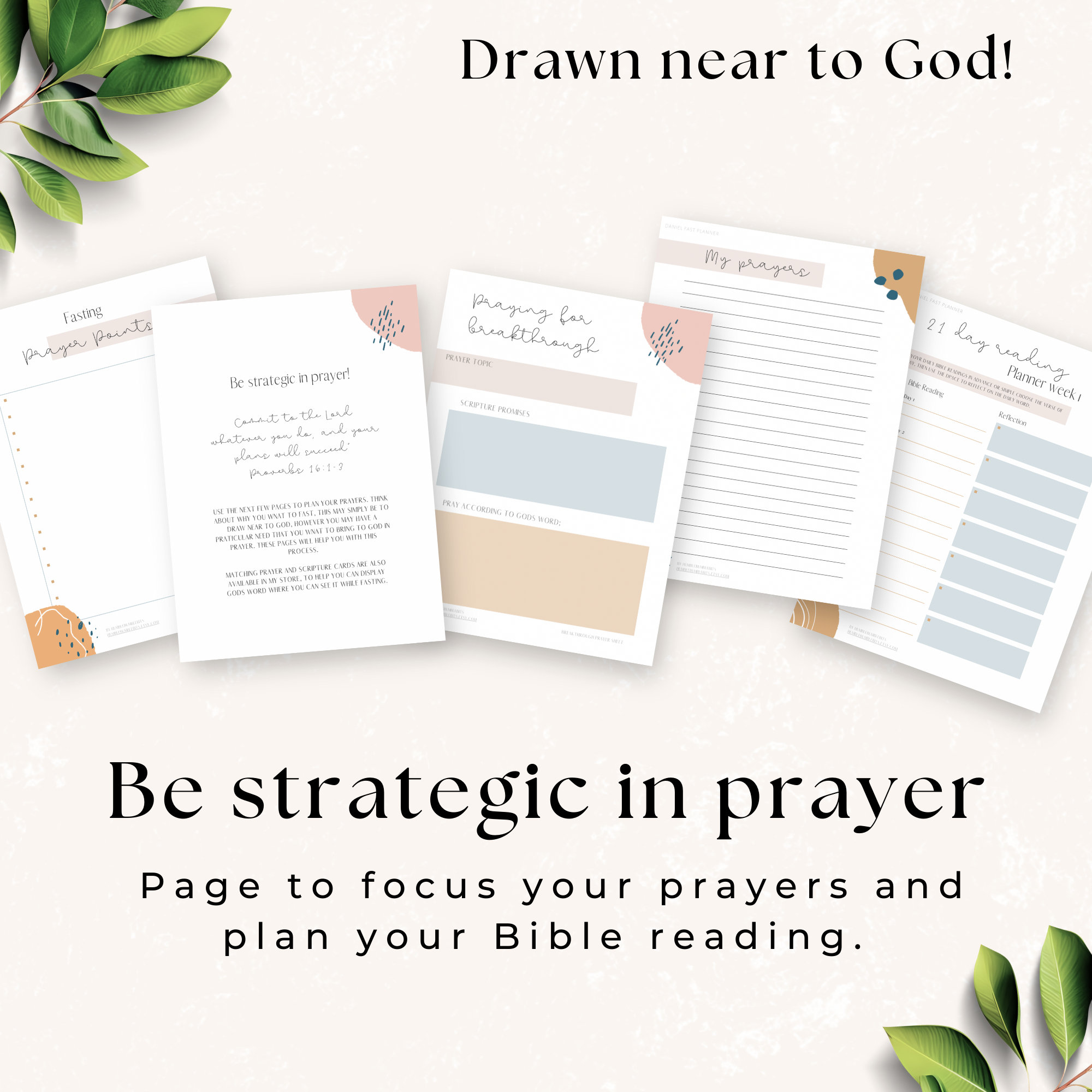 Fasting Journal & Planner 2024 | Fasting Planner Bundle | Daniel Fast ...