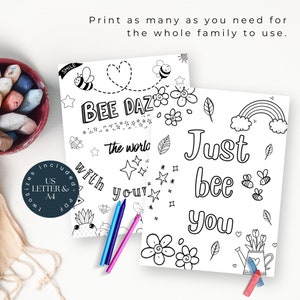 Bee Kind Coloring Bundle | Kids Coloring Activity | Mindfulness ...