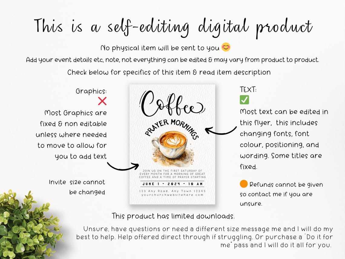 Coffee Morning Invite Church Prayer Group Flyer Fellowship Group Brunch ...