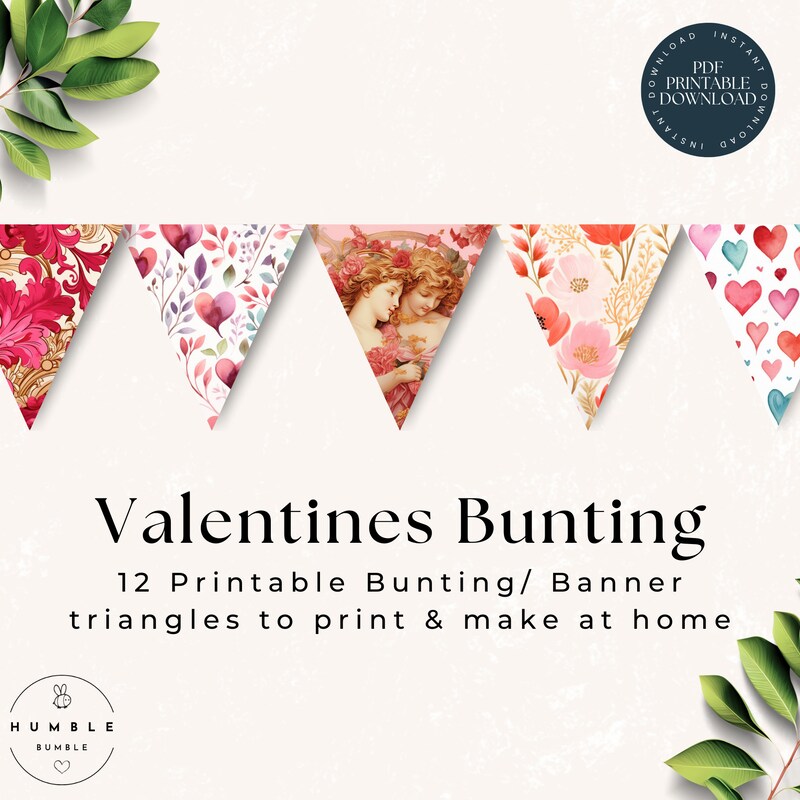 Valentine Bunting - Etsy