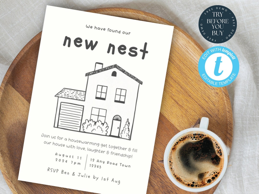 Editable House Warming Invitation | House Warming Party | Modern ...