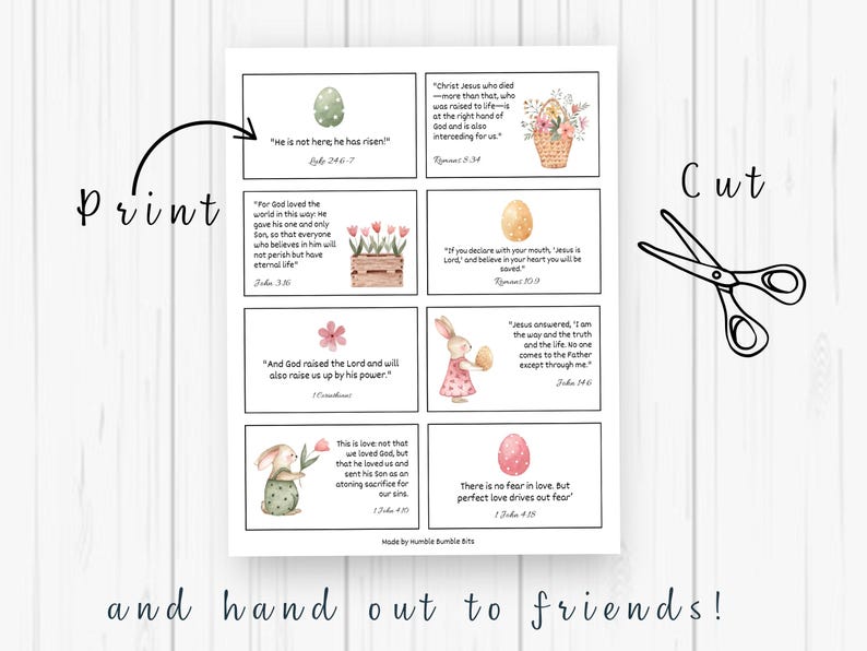 Easter Bible Verse Cards | Printable Scripture Cards for Kids ...