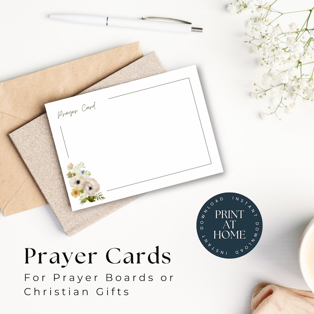 Printable Prayer Cards | Prayer Request Cards | Blank Cards Thank You ...