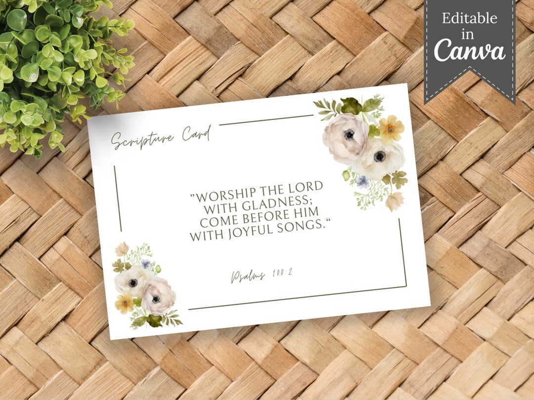 Editable Scripture Cards | Bible Verse Cards | Memory Verse Cards ...