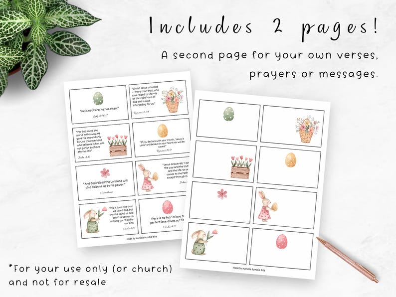 Easter Bible Verse Cards | Printable Scripture Cards for Kids ...