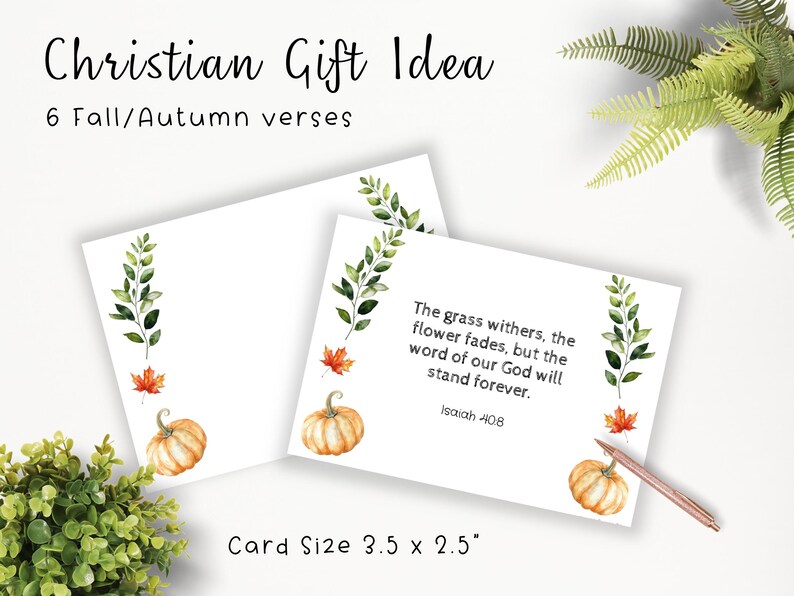 Fall Bible Verse Cards | Printable Scripture Cards | Christian ...