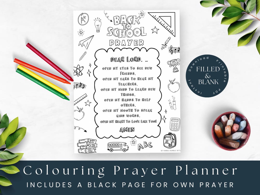 Back to School Prayer Poster, First Day of School, Prayer Card ...