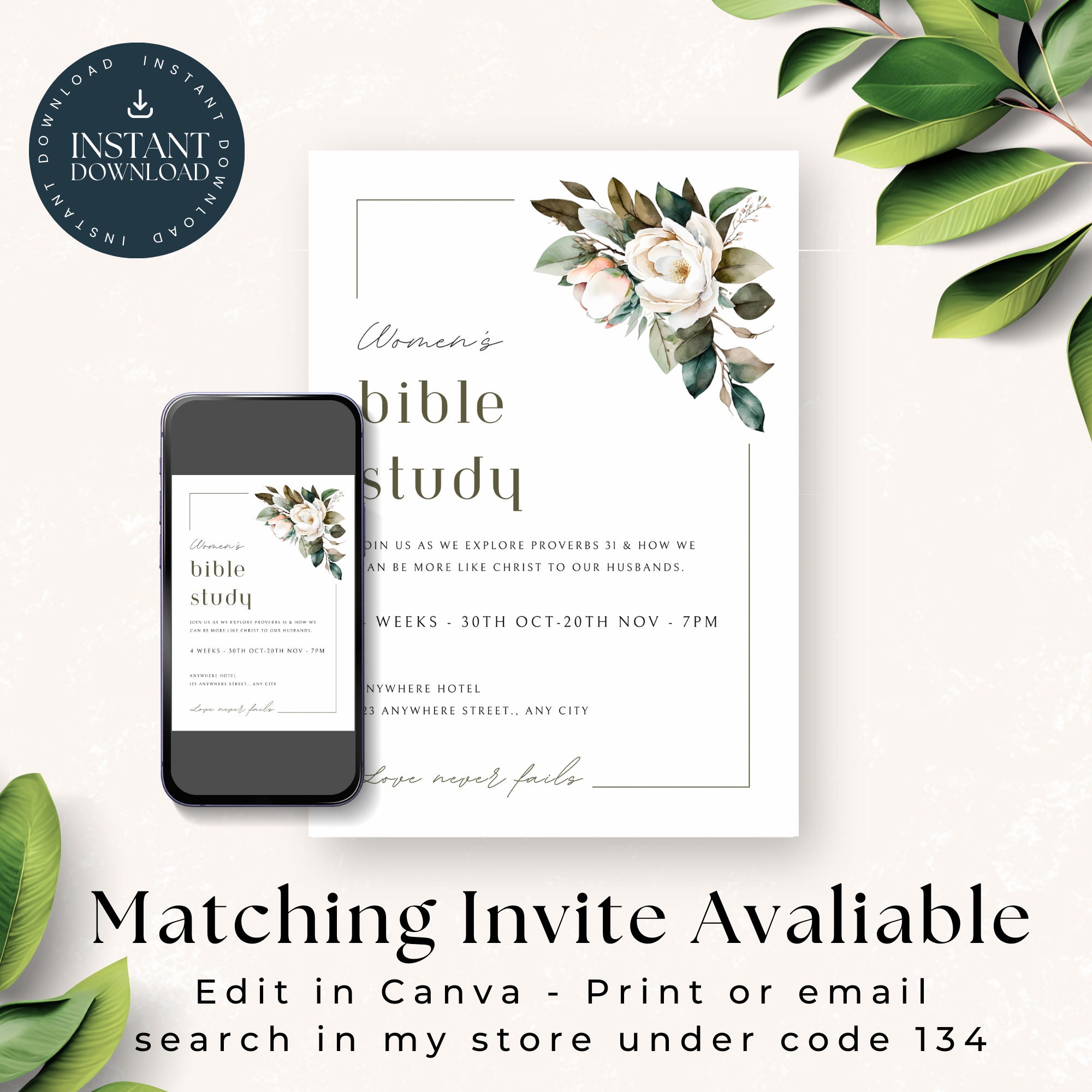 Editable Bible Study Booklet for Hosting Bible Study Template ...