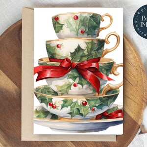 Christmas Tea Party Invite | Holiday Invitation Template | Editable ...