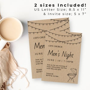 Men’s Night Invite | Fathers Day | Men’s Fellowship Group | Men’s BBQ ...