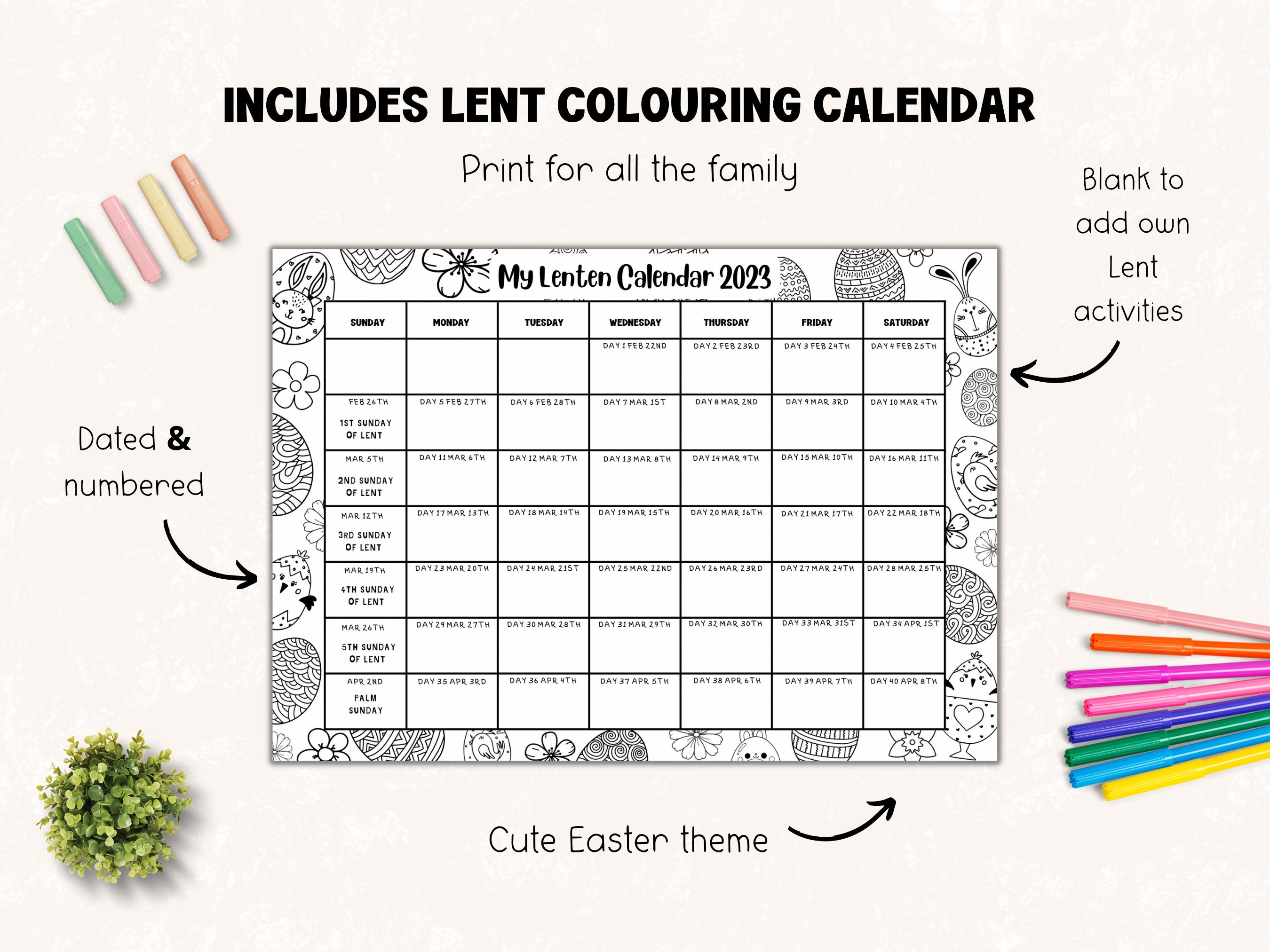 Lent Fasting Planner for Kids Lent Activity for Kids Lent Prayer ...