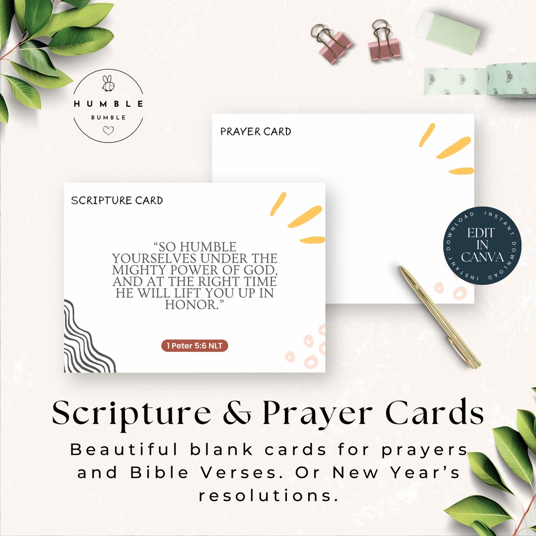 Editable Scripture Cards Bible Verse Card Prayer Card - Etsy