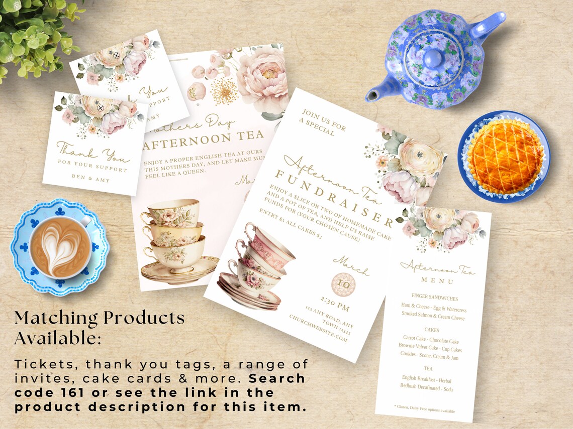 Pink Editable Afternoon Tea Event Tickets | Printable Tea Party Ticket ...