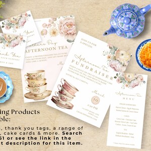 Pink Editable Afternoon Tea Event Tickets | Printable Tea Party Ticket ...