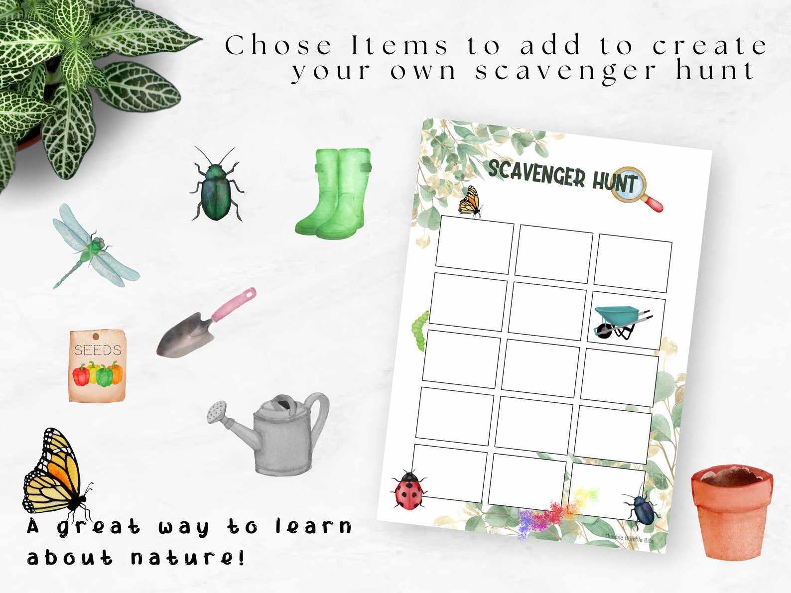 Editable Scavenger Hunt Worksheet Minibeast Bug Hunt Outdoor Games ...