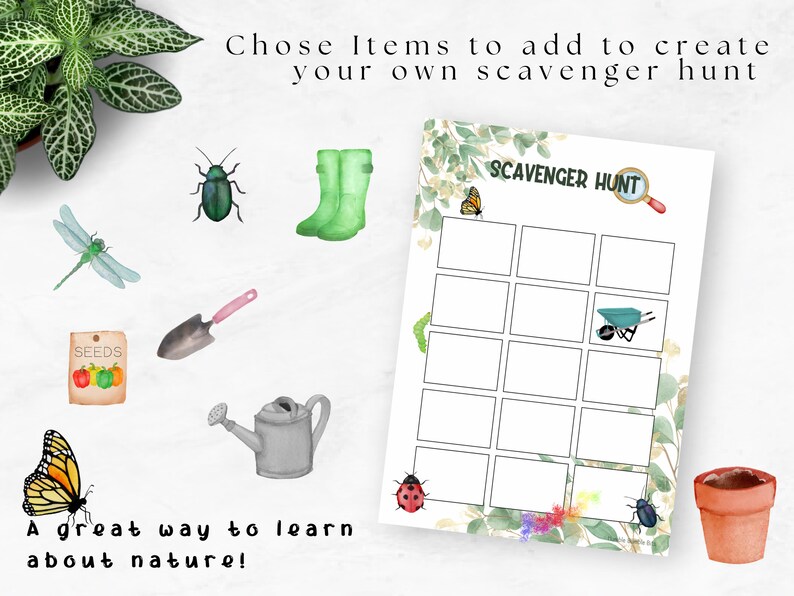 Editable Scavenger Hunt Worksheet Minibeast Bug Hunt Outdoor Games ...