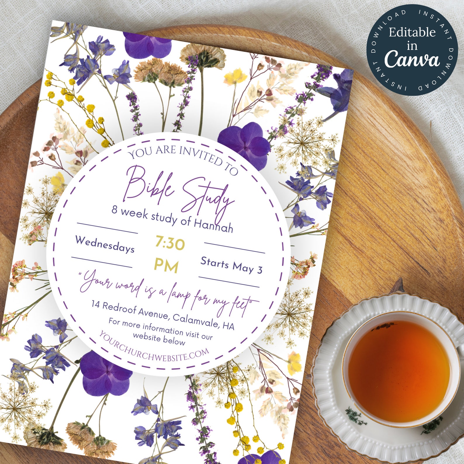 Women’s Bible Study Flyer | Bible Study Invite | Editable Invitation ...