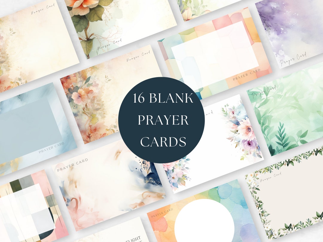 Printable Blank Prayer Cards | Prayer Request Cards | Junk Journal ...