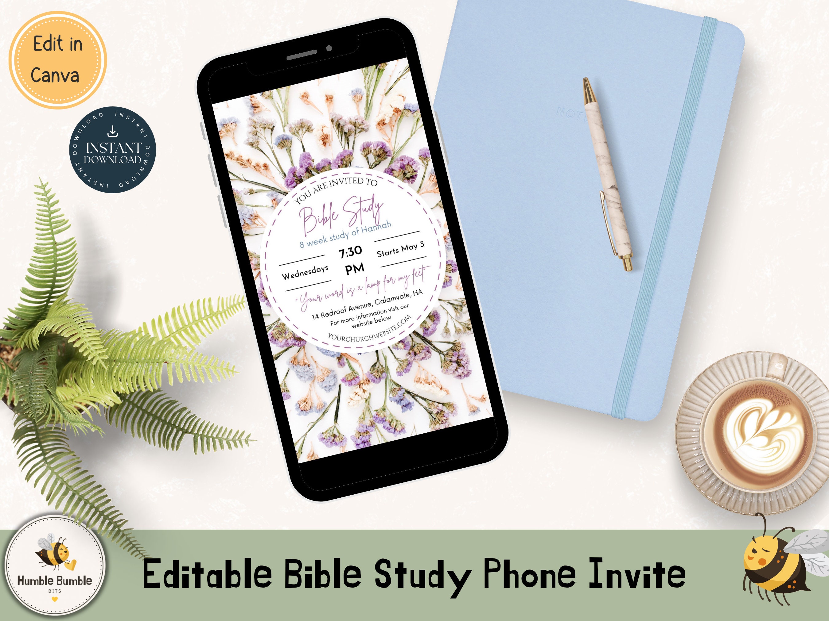 Editable Bible Study Invite Prayer Group Invitation - Etsy