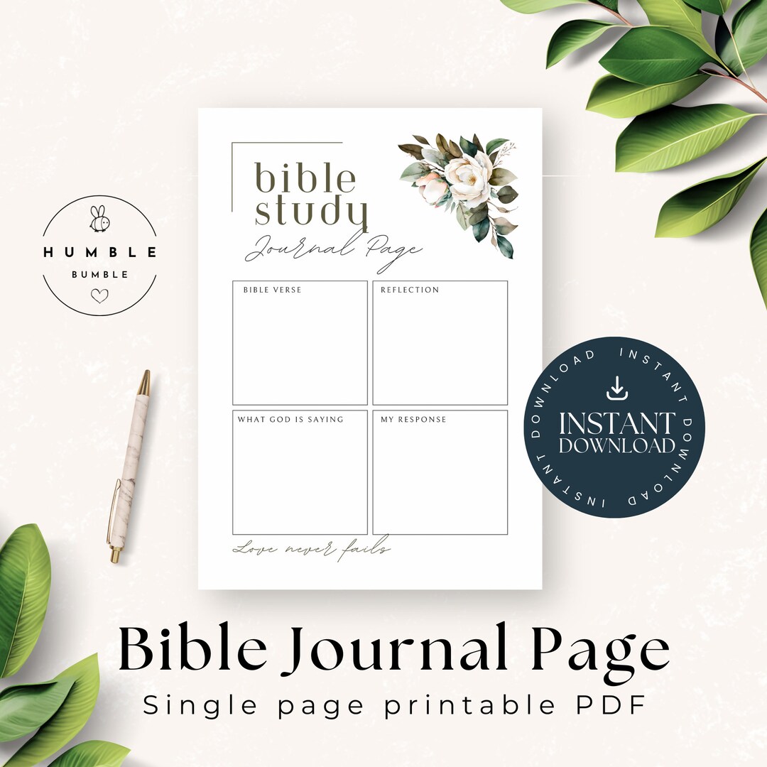 Bible Study Journal Page | Bible Study Planner | Bible Study Note Page ...