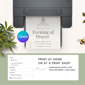 Pastel Design Editable Prayer Group Church Invite Small - Etsy
