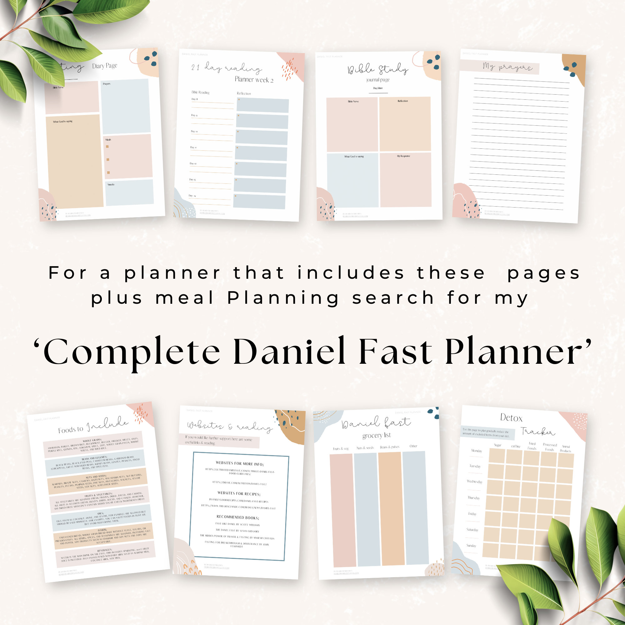 Fasting Journal & Planner 2024 | Fasting Planner Bundle | Daniel Fast ...
