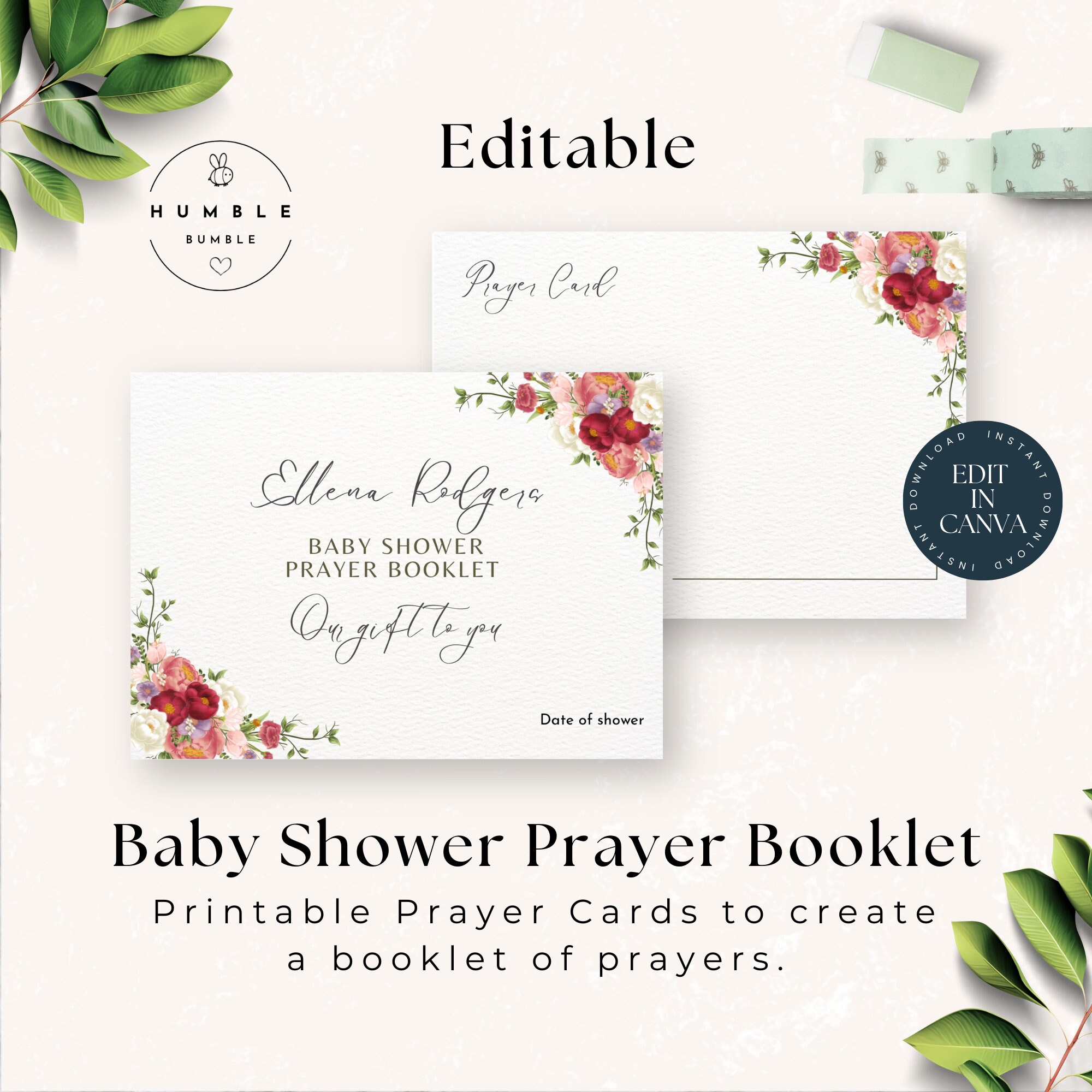 Baby Shower Prayer Cards | Baby Prayer Cards | Prayer Booklet ...