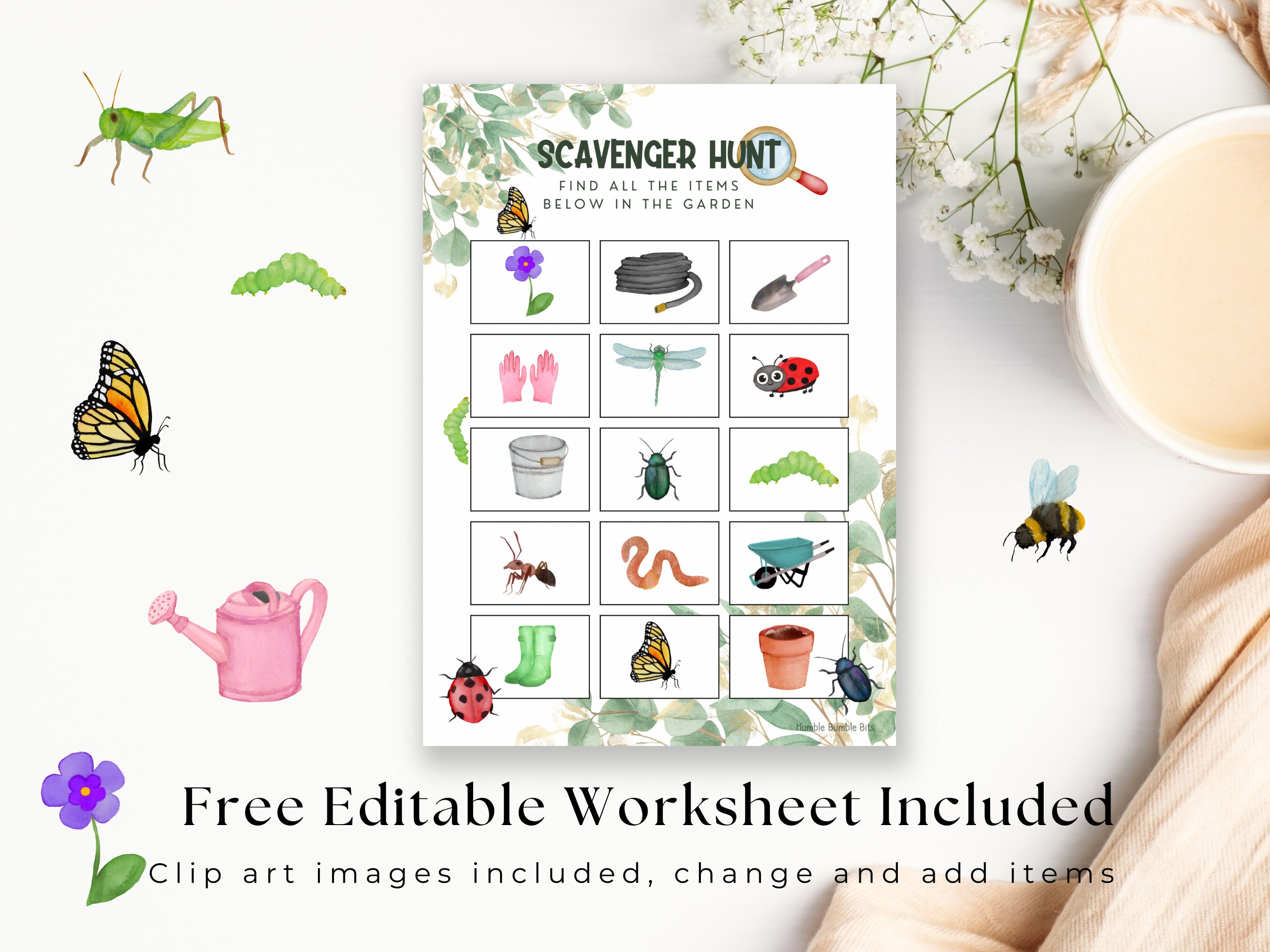 Bug Scavenger Hunt Invitation | Bug Party Invitation | Bug Birthday ...