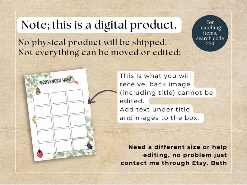 Editable Scavenger Hunt Worksheet Minibeast Bug Hunt Outdoor Games ...