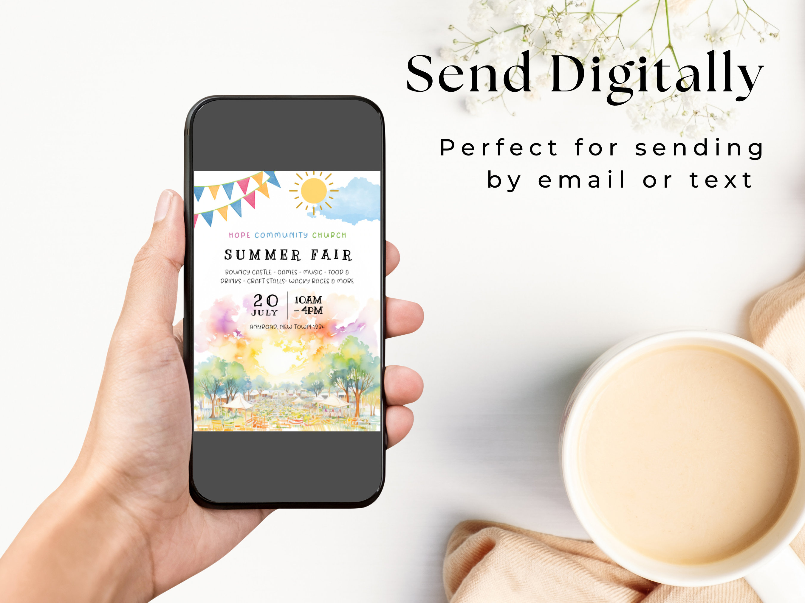 Editable Summer Fair Flyer | Community Event Invite (digital Download ...