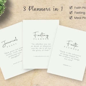 Christian Fasting Journal | Prayer Planner | Daniel Fast Planner | New ...