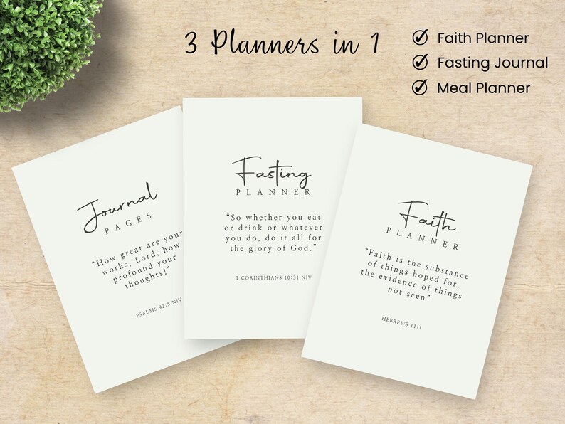Christian Fasting Journal | Prayer Planner | Daniel Fast Planner | New ...