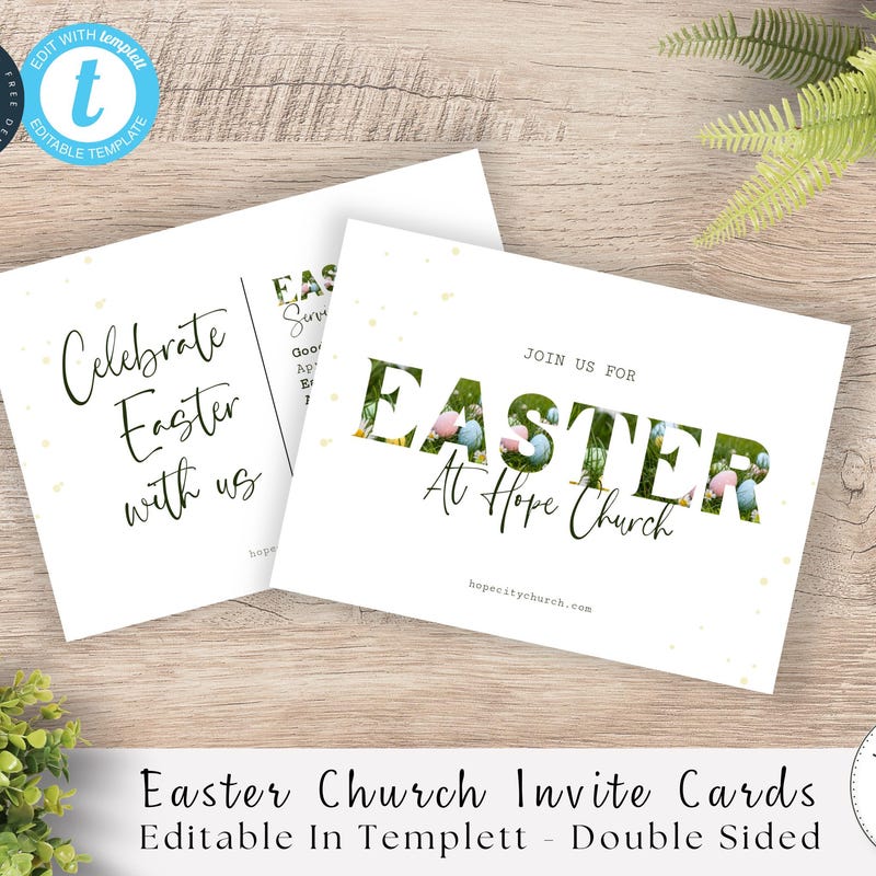 Easter Church Invite Cards - Etsy