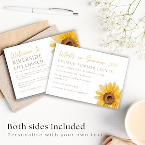 Summer Church Welcome Card Template | New to Church | Visitor Card for ...