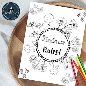 Bee Kind Coloring Bundle | Kids Coloring Activity | Mindfulness ...