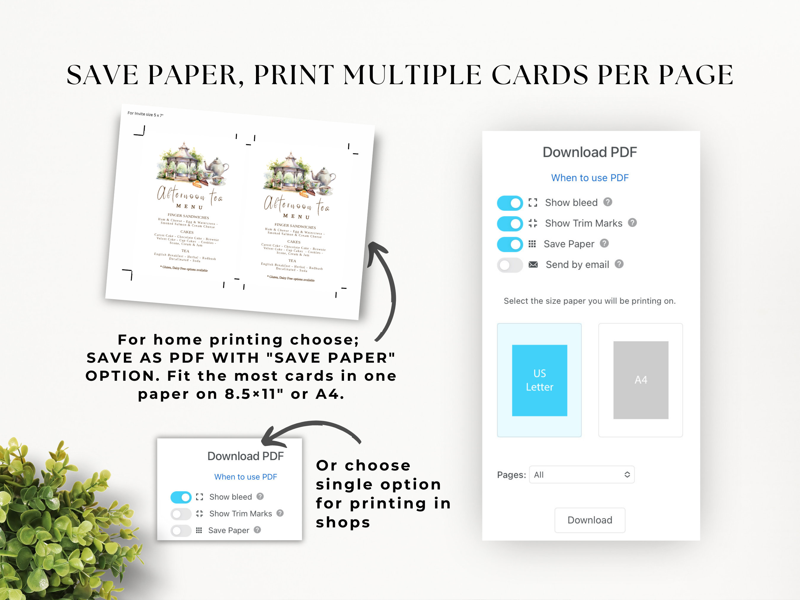 Afternoon Tea Menu Template Editable Event Menu Printable Menu Church ...