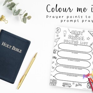 Back to School Prayer List | First Day of School | Prayer Card ...