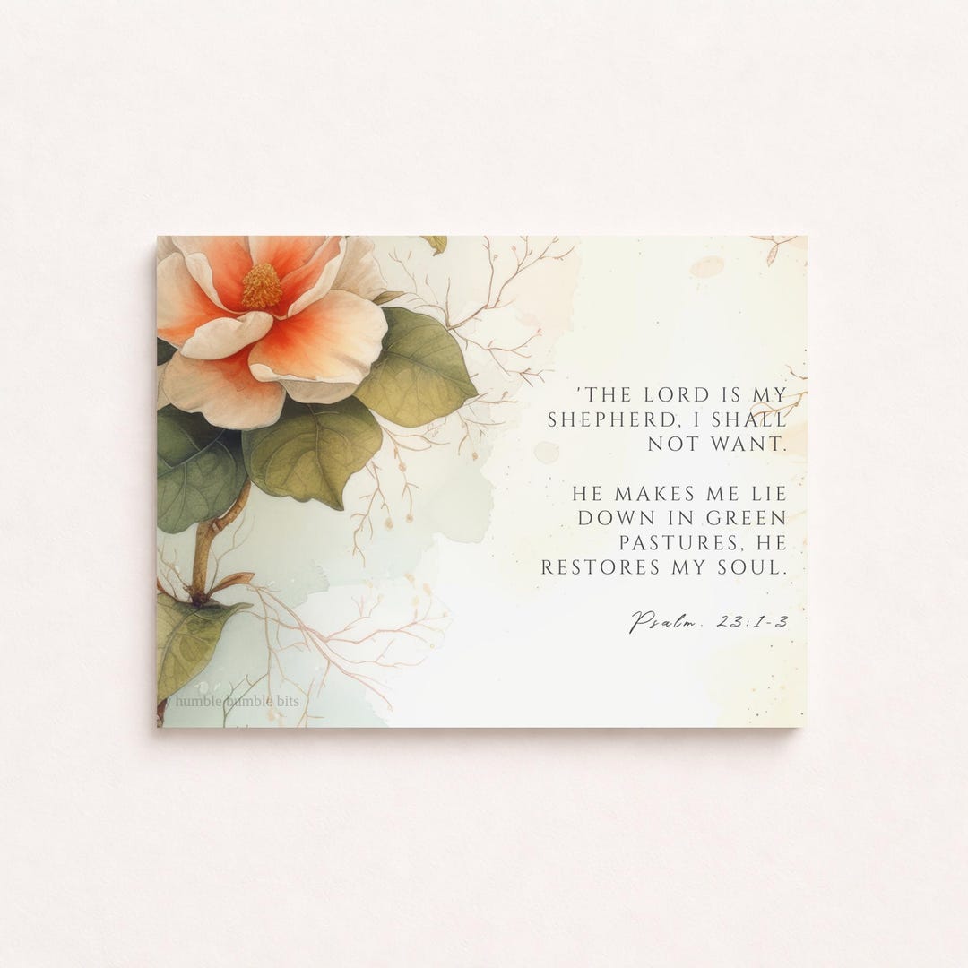 Floral Bible Verse Cards | Editable Scripture Memory (digital Download ...