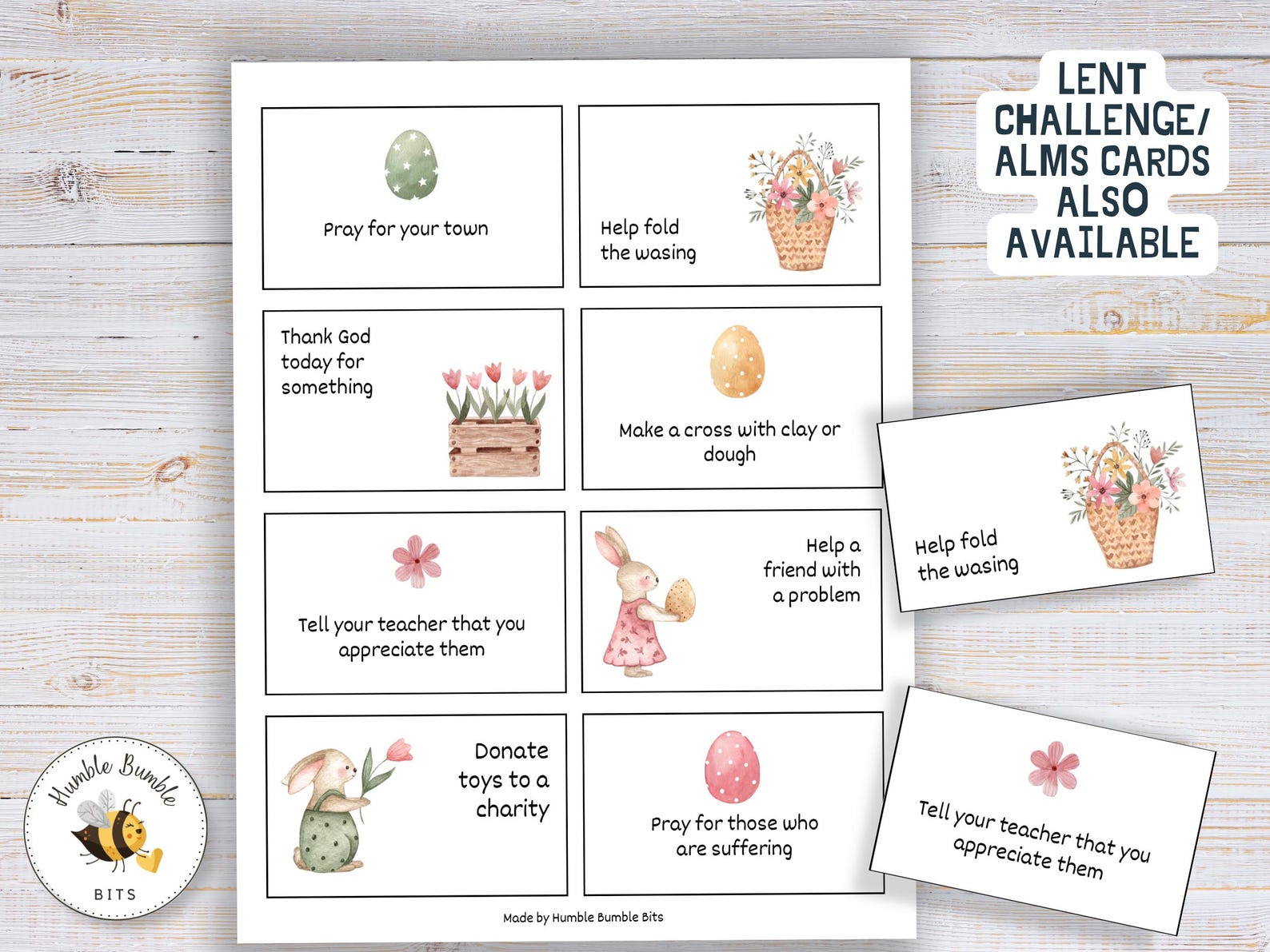 Easter Countdown Calendar, Undated Lent Calendar, Easter Tracker, 40 ...